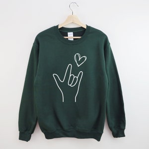 ASL Sweater, ASL I Love You Shirt, American Sign Language Love Tee ...