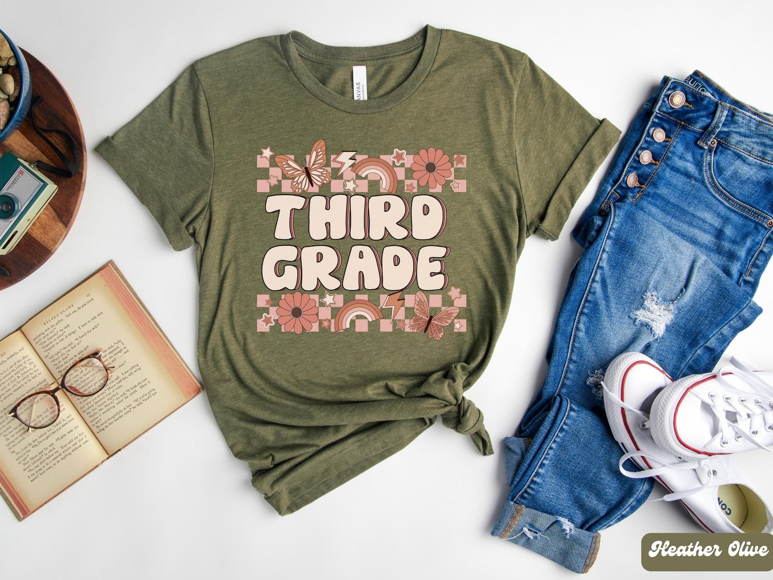 Retro Third Grade Shirt, Groovy Third Grade Teacher Shirt, 3rd Grade ...