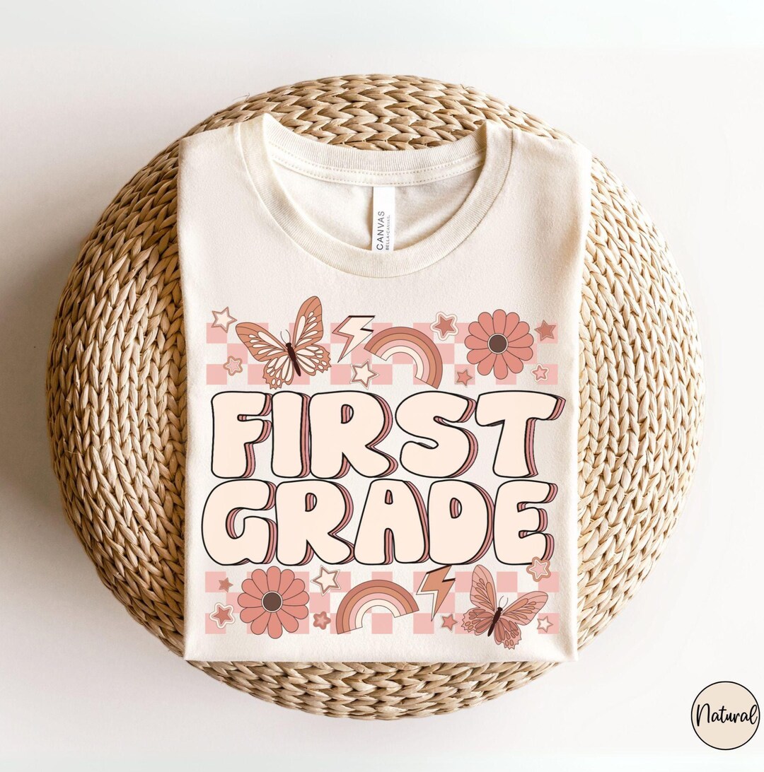 Retro First Grade Shirt, First Grade Teacher Shirt, 1st Grade Team ...