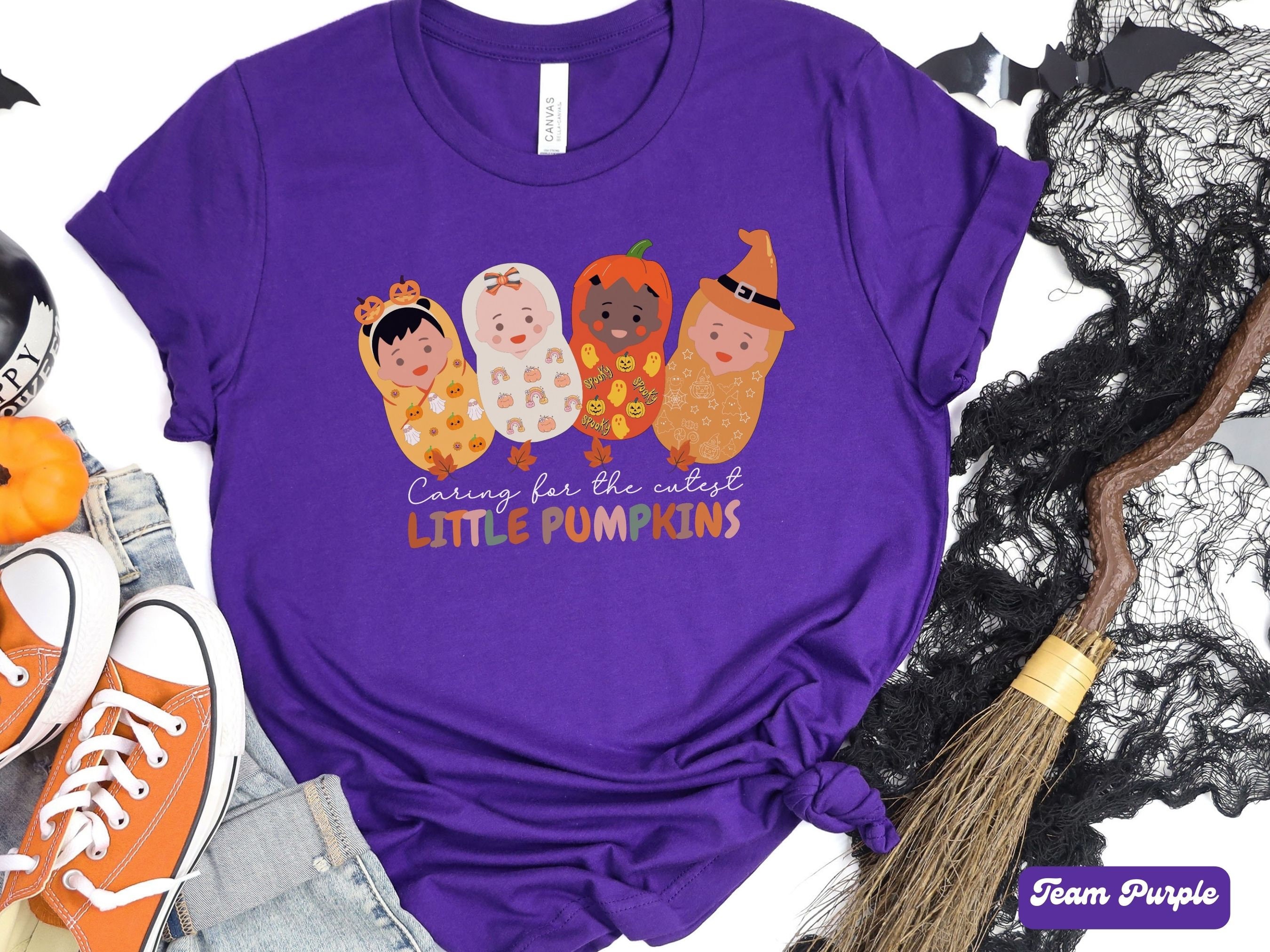 NICU Nurse Halloween Shirt, Fall Neonatal ICU Nurse Tshirt, Spooky ...