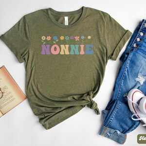 Wildflowers Nonnie Shirt, Cute Mother's Day Gift for Grandma, Retro ...
