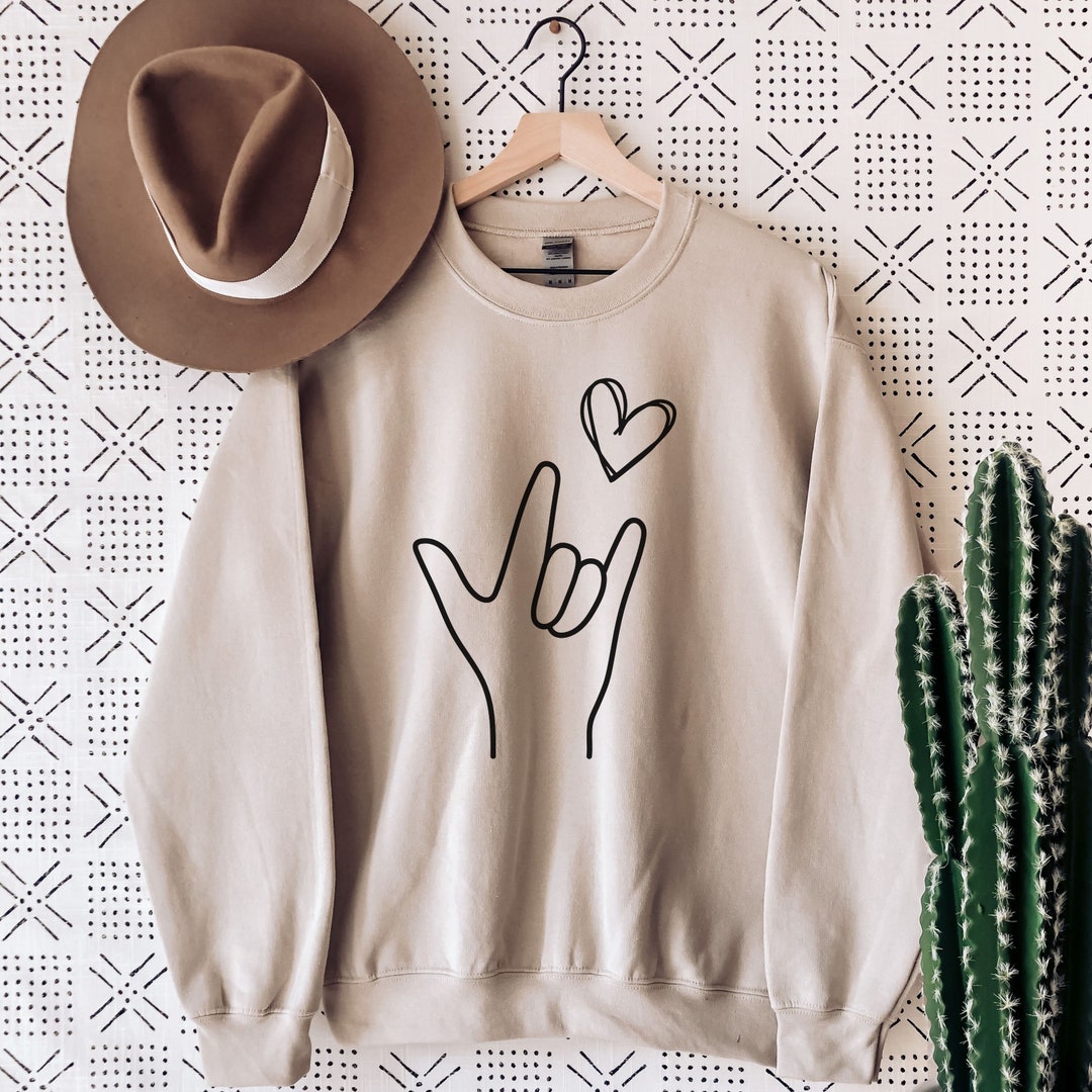 ASL Sweater, ASL I Love You Shirt, American Sign Language Love Tee ...