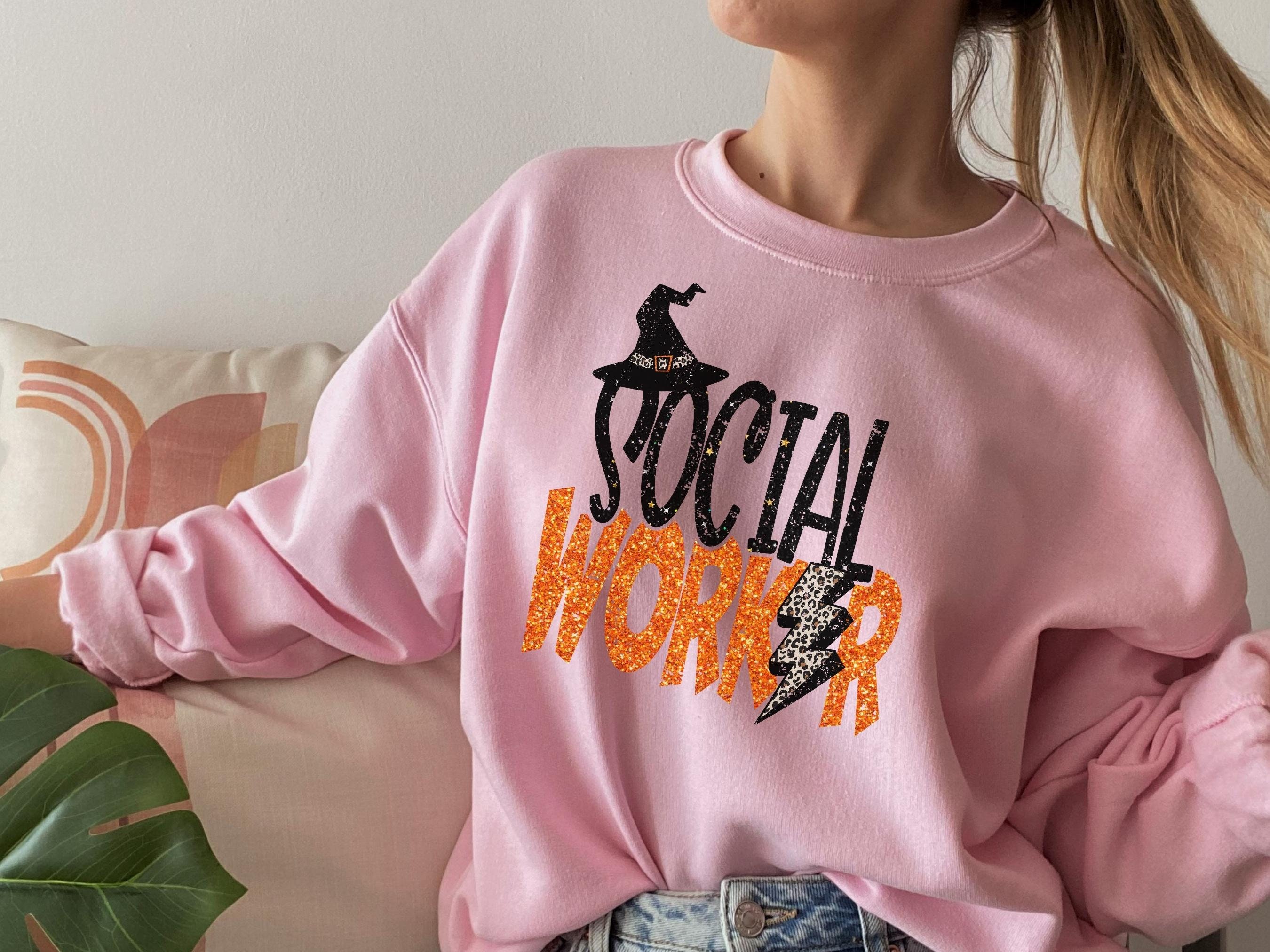 Social Worker Sweatshirt, Halloween Social Worker Shirt, Social Work ...