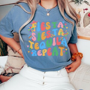 Retro Final Fiesta Bachelorette Party Shirts, Comfort Colors Mexico ...