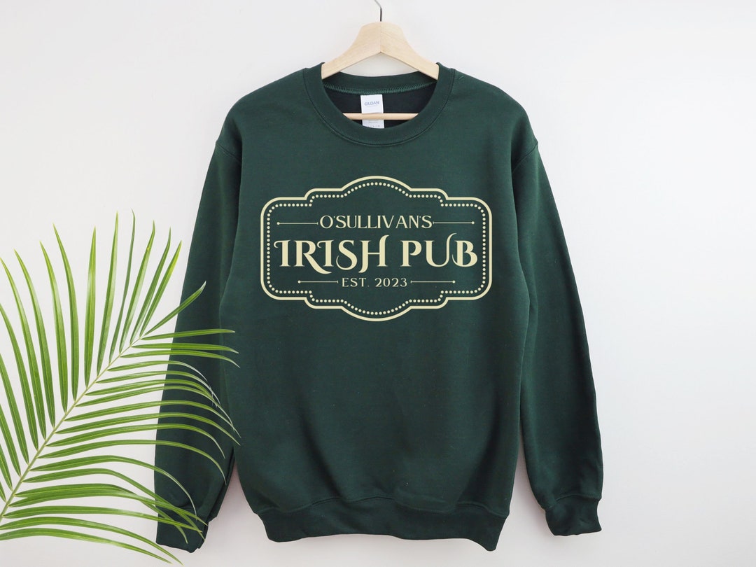Custom Irish Pub Sweatshirt, Vintage St Patricks Day Sweater ...