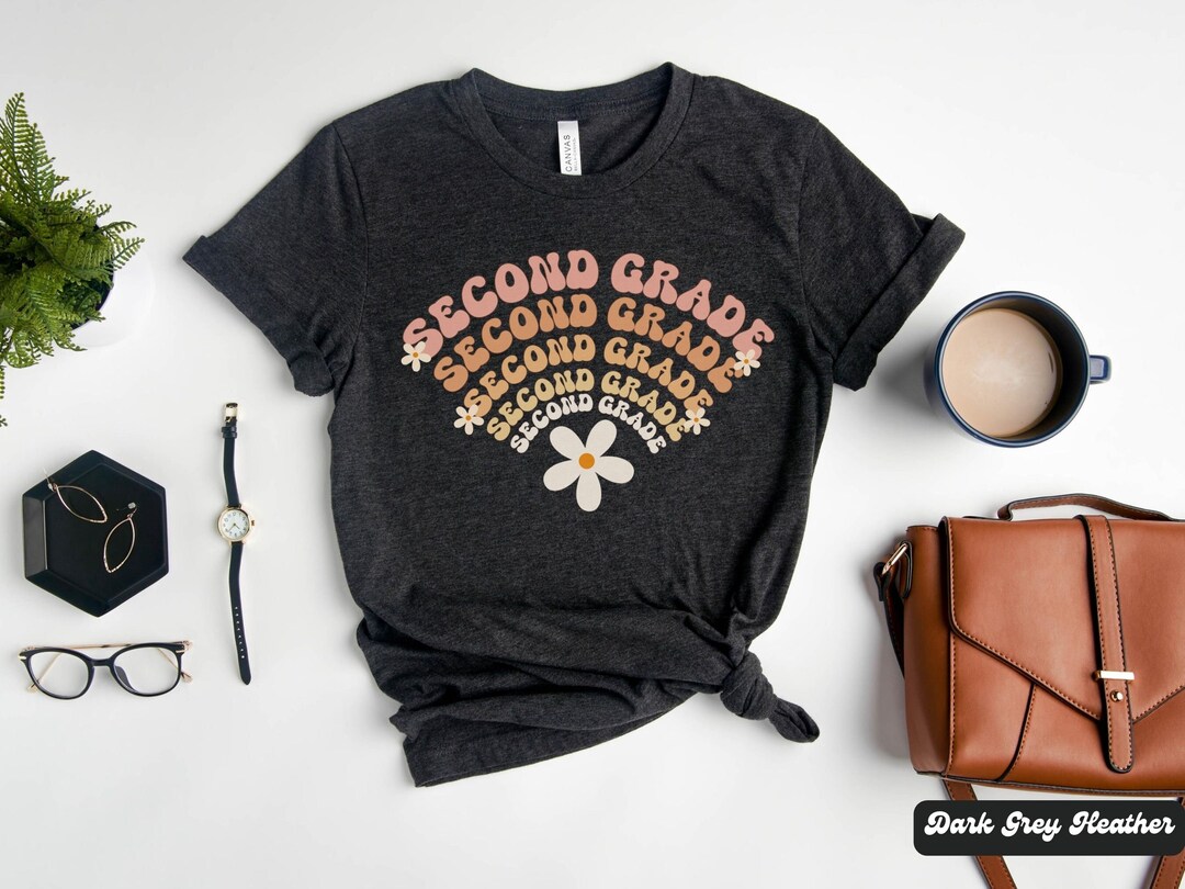 Retro Second Grade Shirt, Cute Second Grade Teacher Shirt, 2nd Grade ...