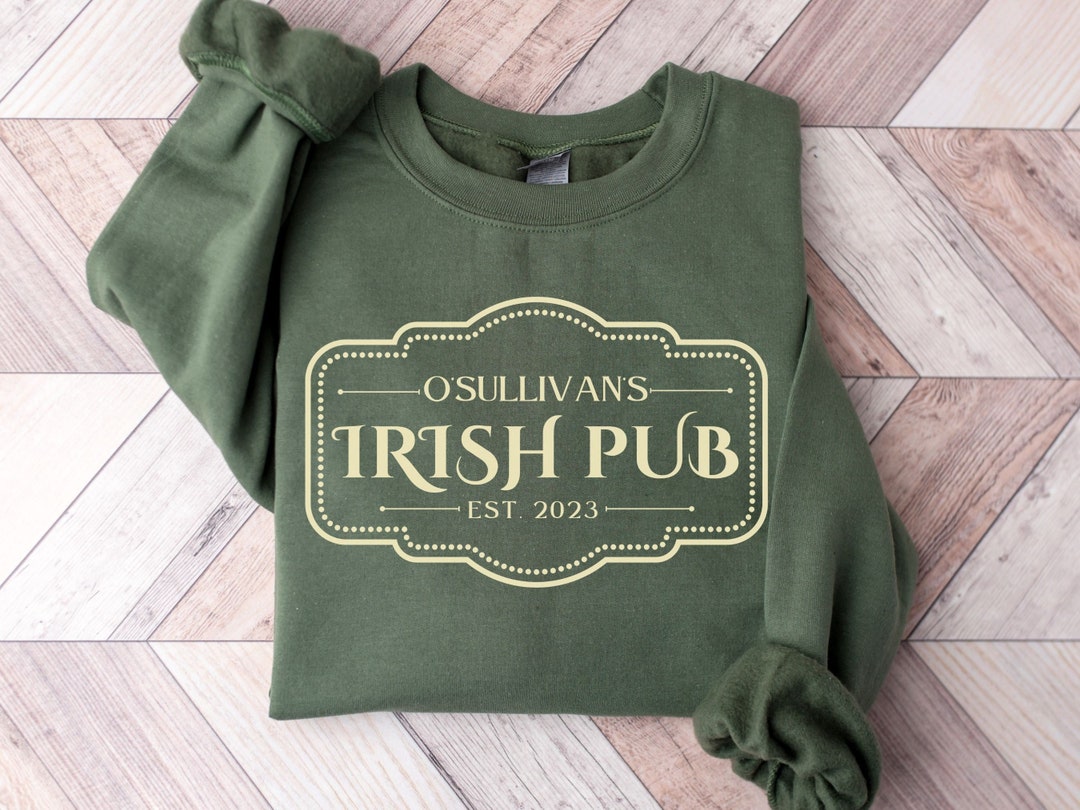 Custom Irish Pub Sweatshirt, Vintage St Patricks Day Sweater ...