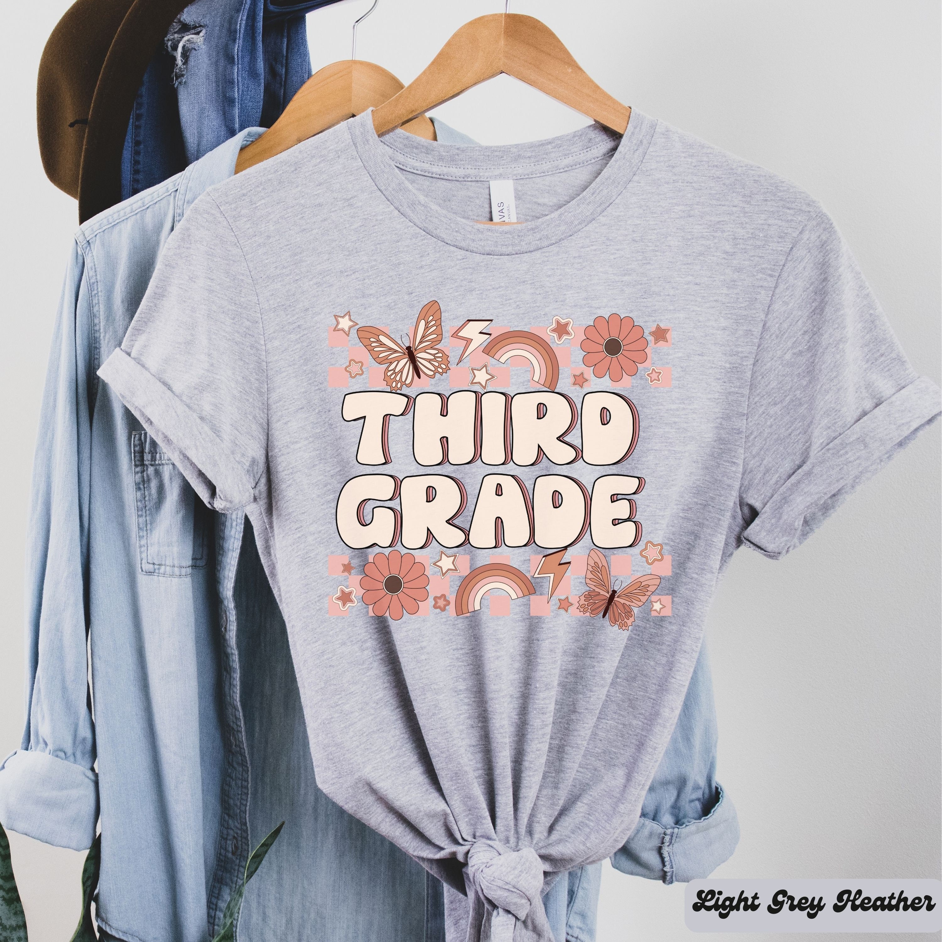 Retro Third Grade Shirt, Groovy Third Grade Teacher Shirt, 3rd Grade ...