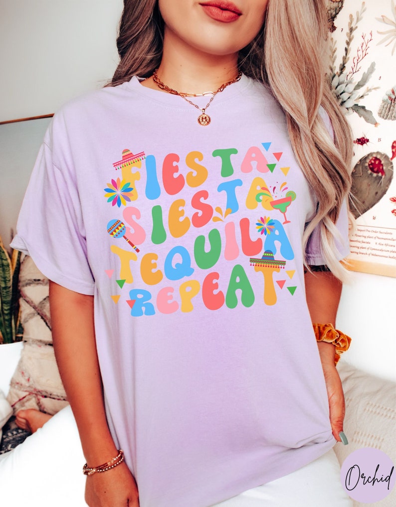 Retro Final Fiesta Bachelorette Party Shirts, Comfort Colors Mexico ...