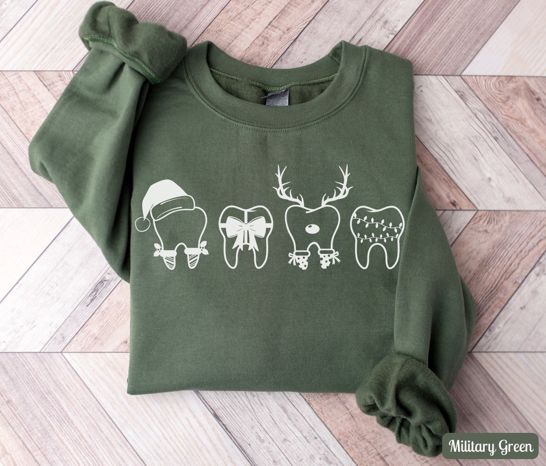 Dental Christmas Sweatshirt, Dentist Christmas Teeth Shirt, Dental ...