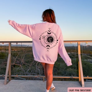 Sun and Moon Hoodie, Mystical Moon Phase Shirt, Celestial Sweatshirt ...