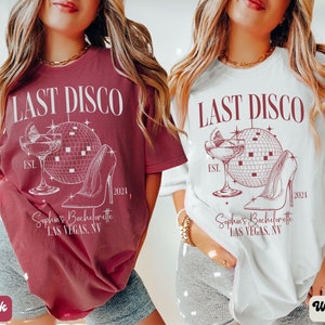 Last Disco Shirt, Custom Disco Bachelorette Party Shirts, Disco Bride ...