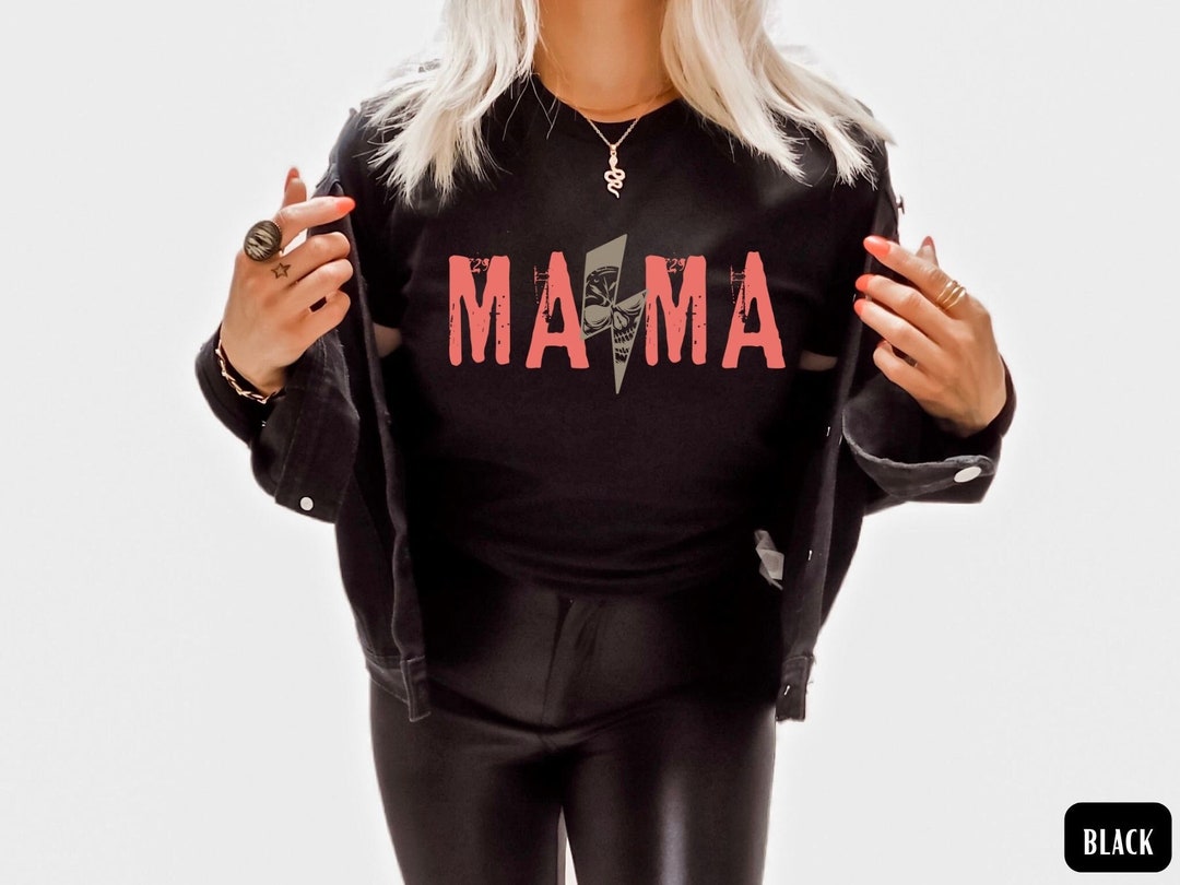Mama Rock and Roll Shirt, Rocker Mama Shirts, Rockstar Mother Tshirt ...
