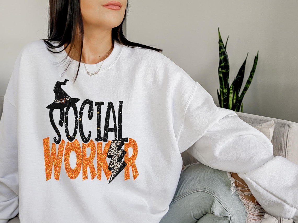 Social Worker Sweatshirt, Halloween Social Worker Shirt, Social Work ...