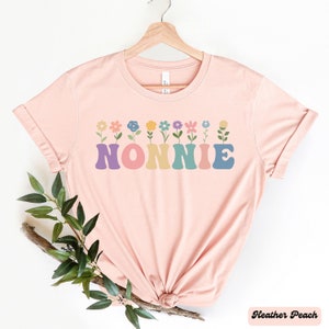 Wildflowers Nonnie Shirt, Cute Mother's Day Gift for Grandma, Retro ...