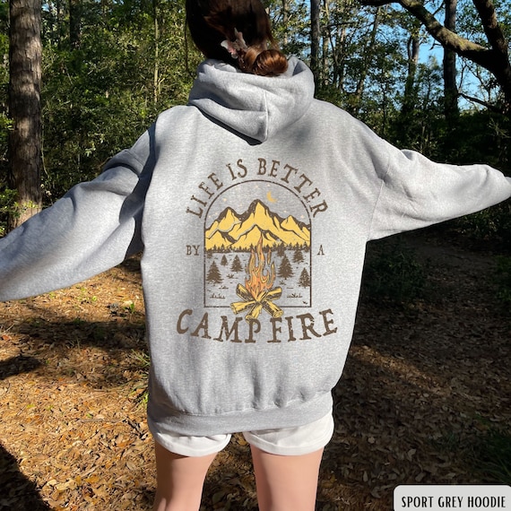 Camping Hoodie Campfire Sweatshirt Camper Sweater Adventure Shirt Nature Tshirt Camp Lover Gift Family Camping Shirts Hiking Hoodie Etsy