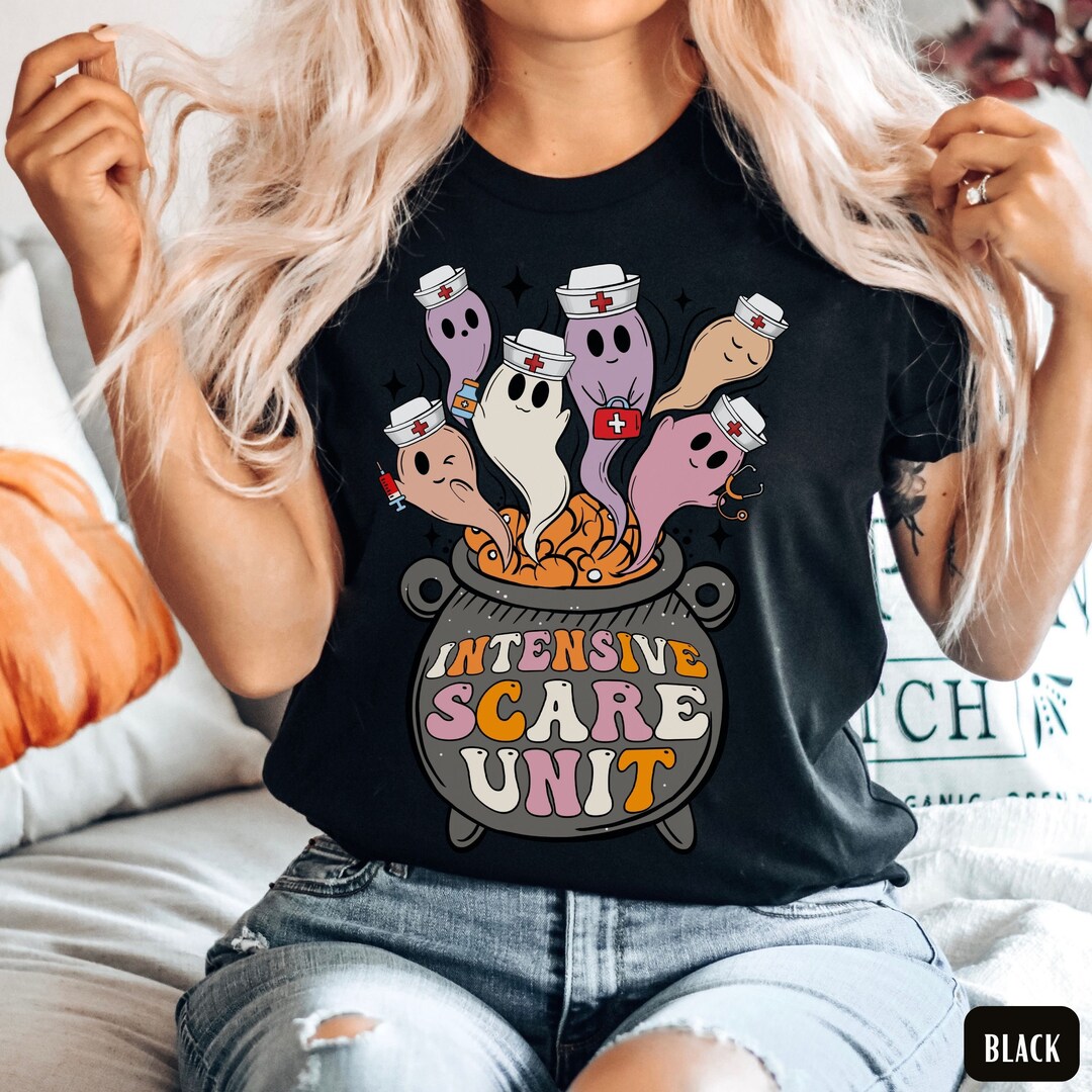 Halloween ICU Nurse Shirt, Intensive Scare Unit, Spooky ICU Nurse ...