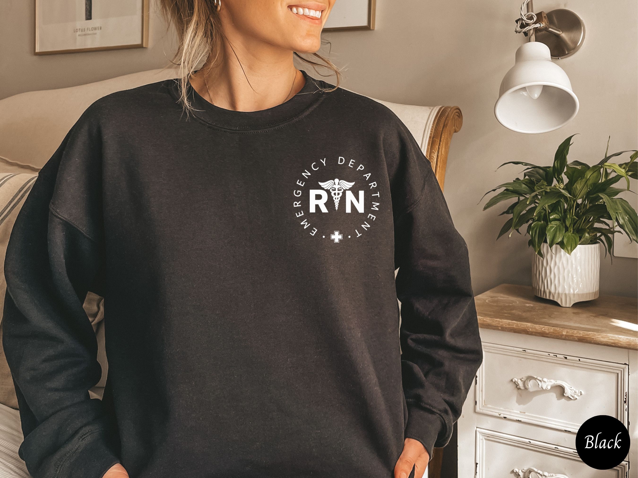 Emergency Department RN Sweatshirt, Emergency Room Nurse Shirt, ER ...