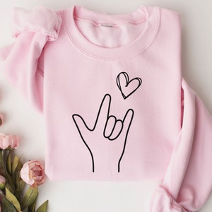 ASL Sweater, ASL I Love You Shirt, American Sign Language Love Tee ...