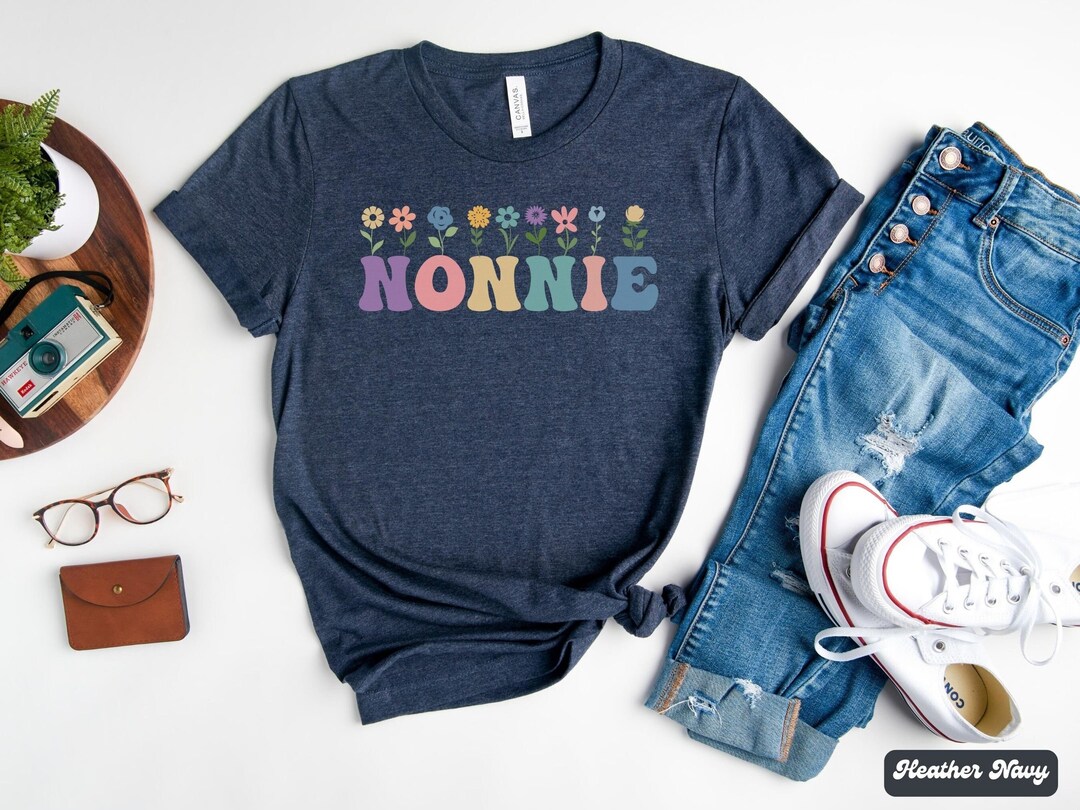 Wildflowers Nonnie Shirt, Cute Mother's Day Gift for Grandma, Retro ...