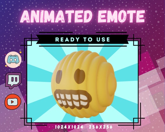 Awkward Face Animated 3D Emote/alert | Etsy