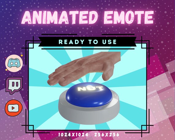 Nut Button Animated 3D Emote/alert - Etsy