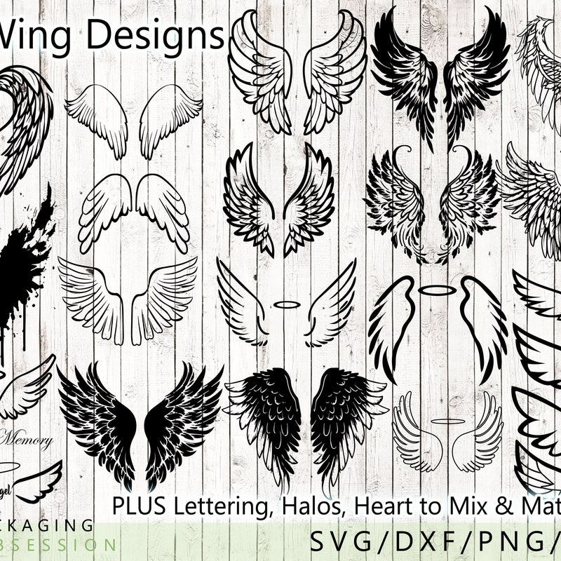 Angel Wing Svg - Etsy