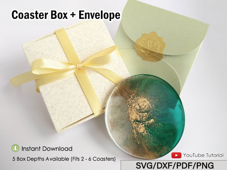 Gift Box Svg Coaster Box Svg Box Template Coaster Box - Etsy Hong Kong