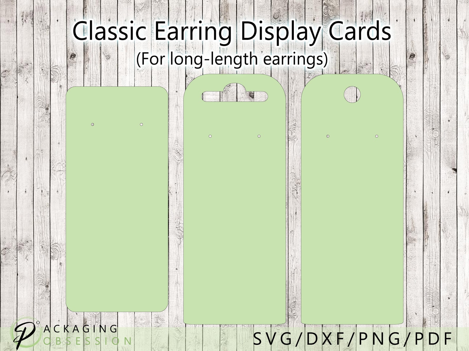 Earring Display Card SVG | Earring Backing Card SVG | Earring Card ...