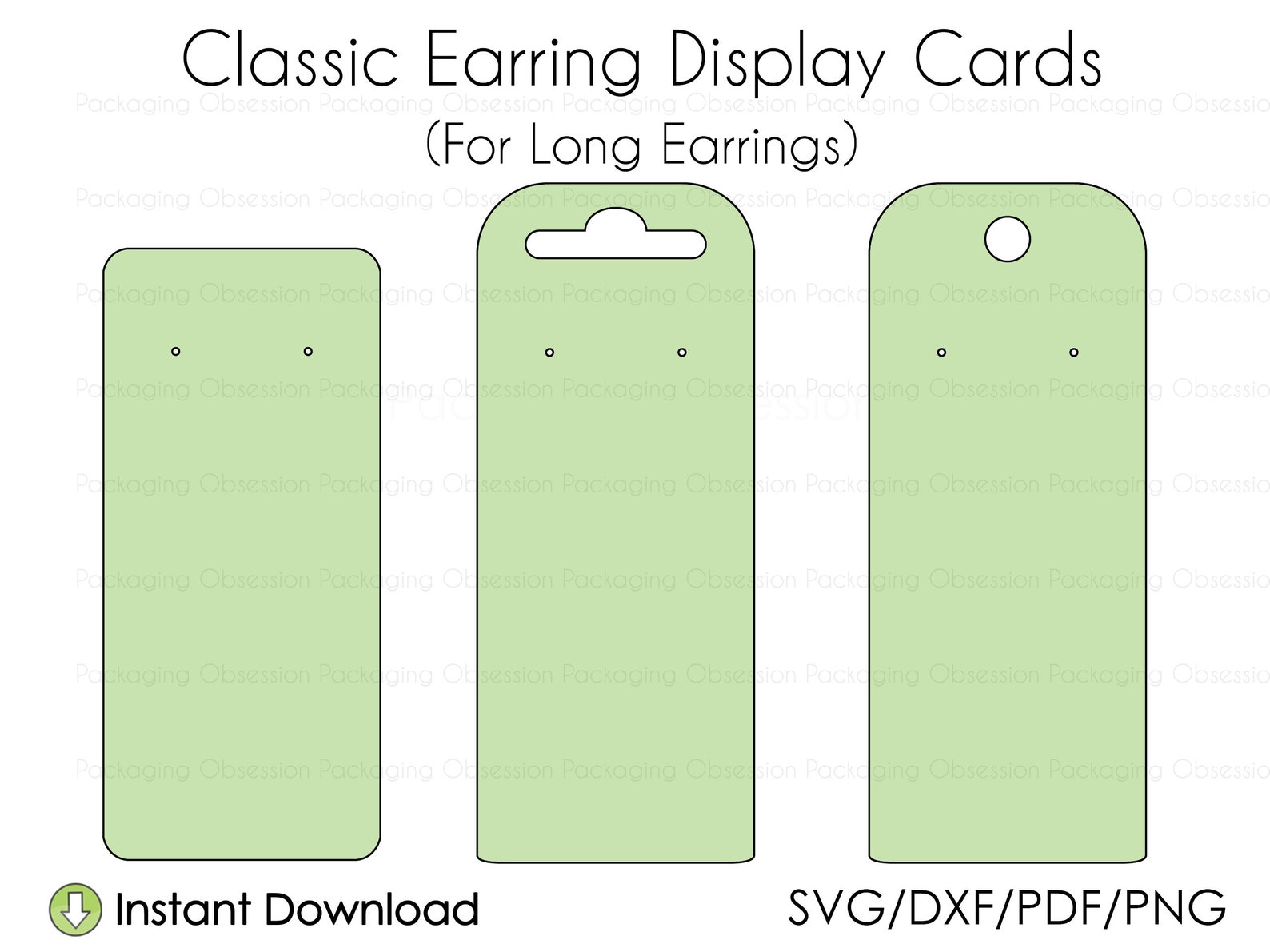 Earring Display Card SVG Earring Backing Card SVG Earring - Etsy