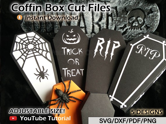 Coffin Box Template Coffin Gift Box Halloween Box Svg - Etsy