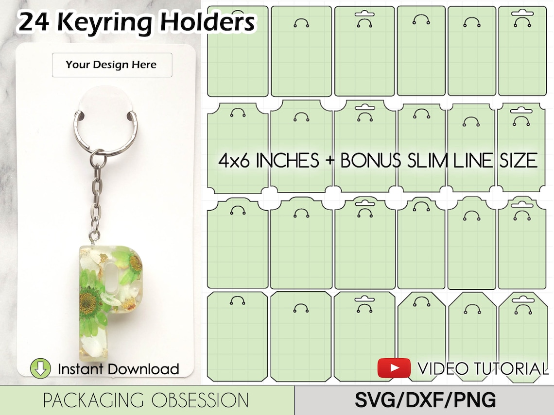 Keyring Holder Svg Keychain Display Card Svg Keyring Display - Etsy UK
