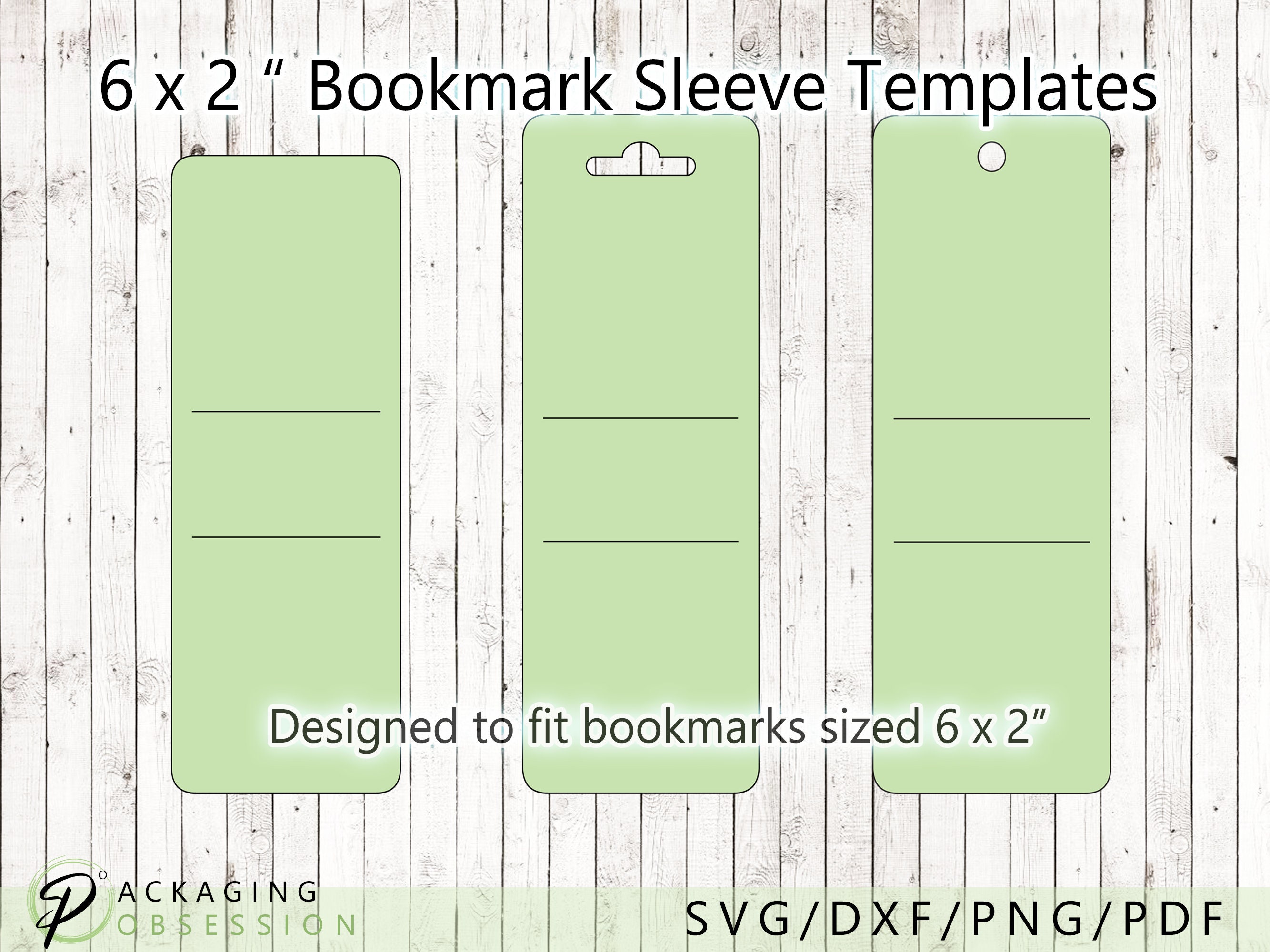 6" X 2" Bookmark Sleeve Svg, Bookmark Display Card Svg, Bookmark Holder ...