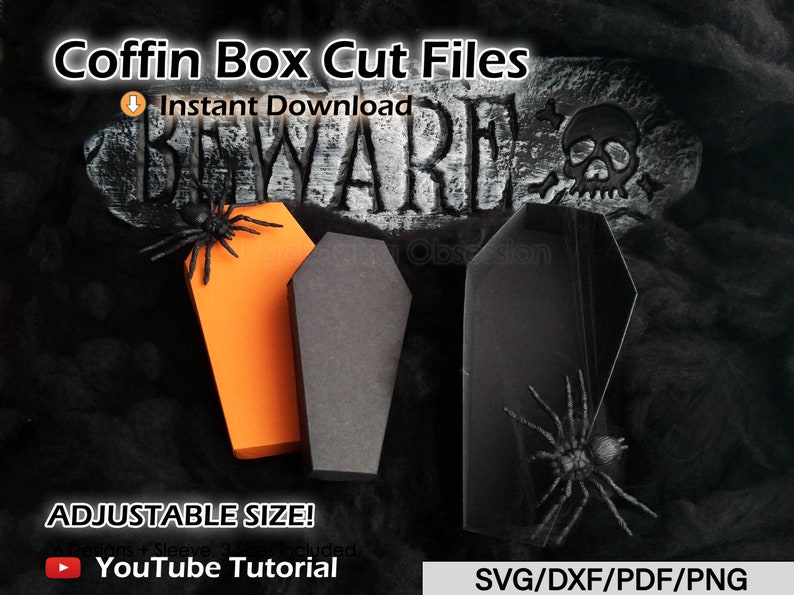 Coffin Box Template Coffin Gift Box Halloween Box Svg - Etsy
