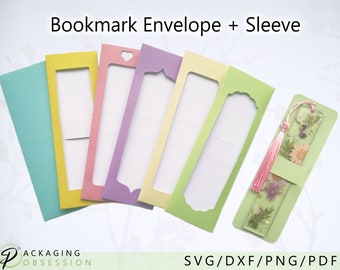 Bookmark Box Template Svg, Bookmark Display Card Svg, Bookmark Sleeve ...