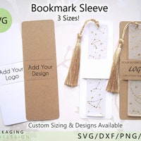 Bookmark Box SVG Bundle: Sleeve & Display Card Templates (digital ...