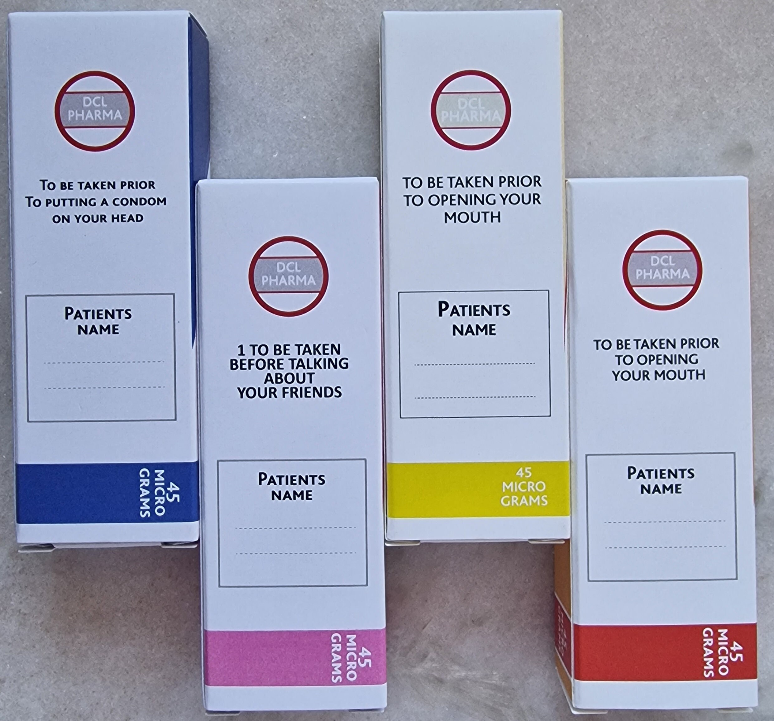 Joke Pill Boxes Gift Set X4 Fun Prank Medication Secret Santa Fill With ...