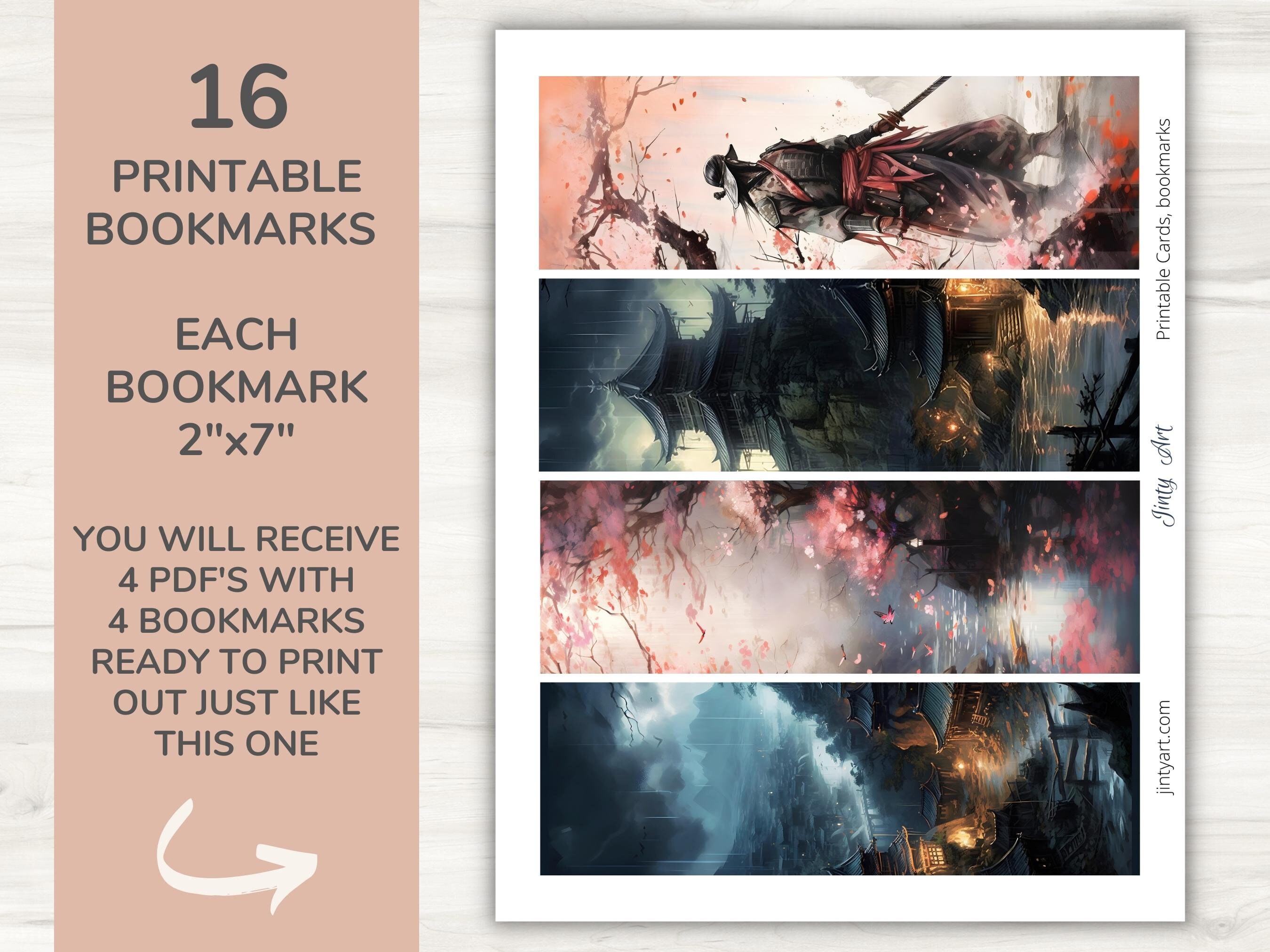 Printable Eastern Fantasy Bookmarks Set of 16. Watercolor - Etsy