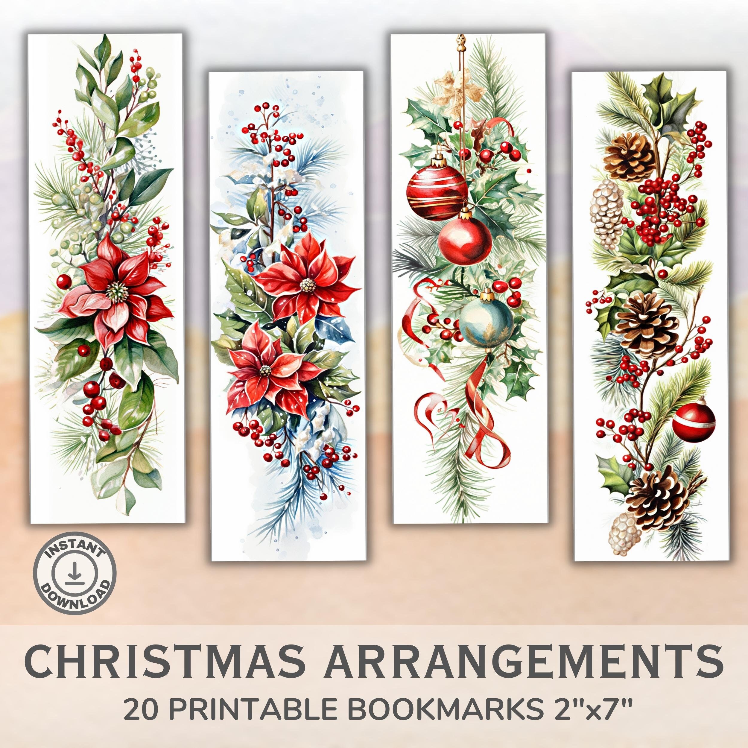 Christmas Printable Bookmarks Set of 20. Printable Christmas - Etsy