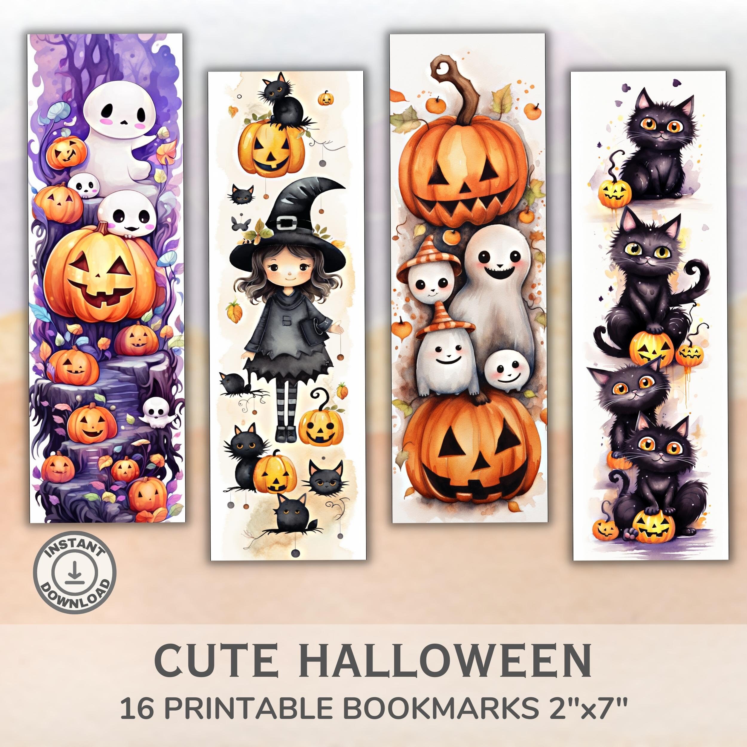 Printable Cute Halloween Bookmarks. Perfect as a Spooky and Creepy ...