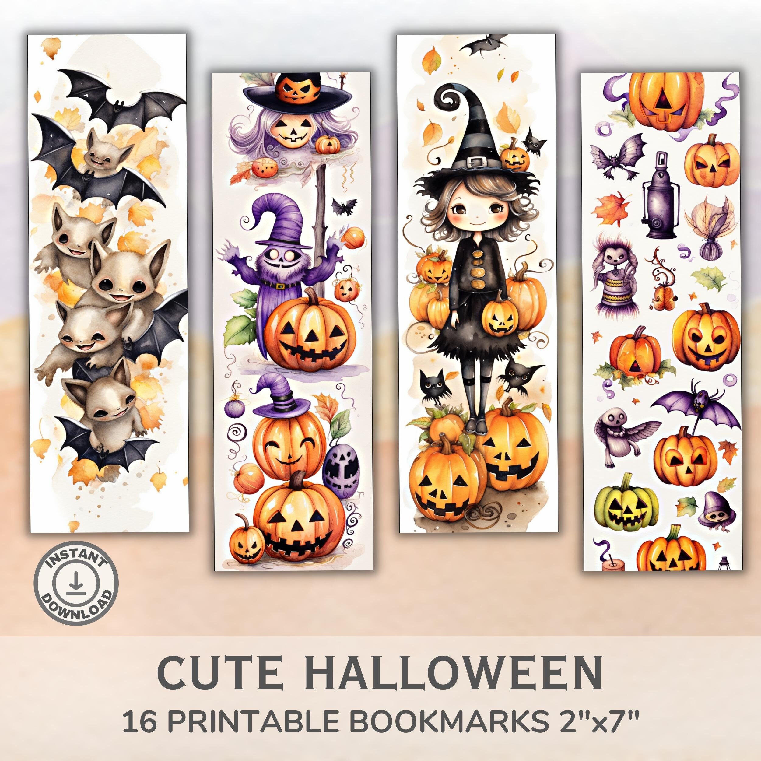 Printable Cute Halloween Bookmarks. Perfect as a Spooky and Creepy ...