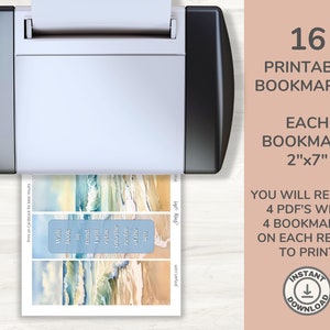 Printable Beach Bookmarks. Watercolor Quotes, Sand, Sea and Waves ...