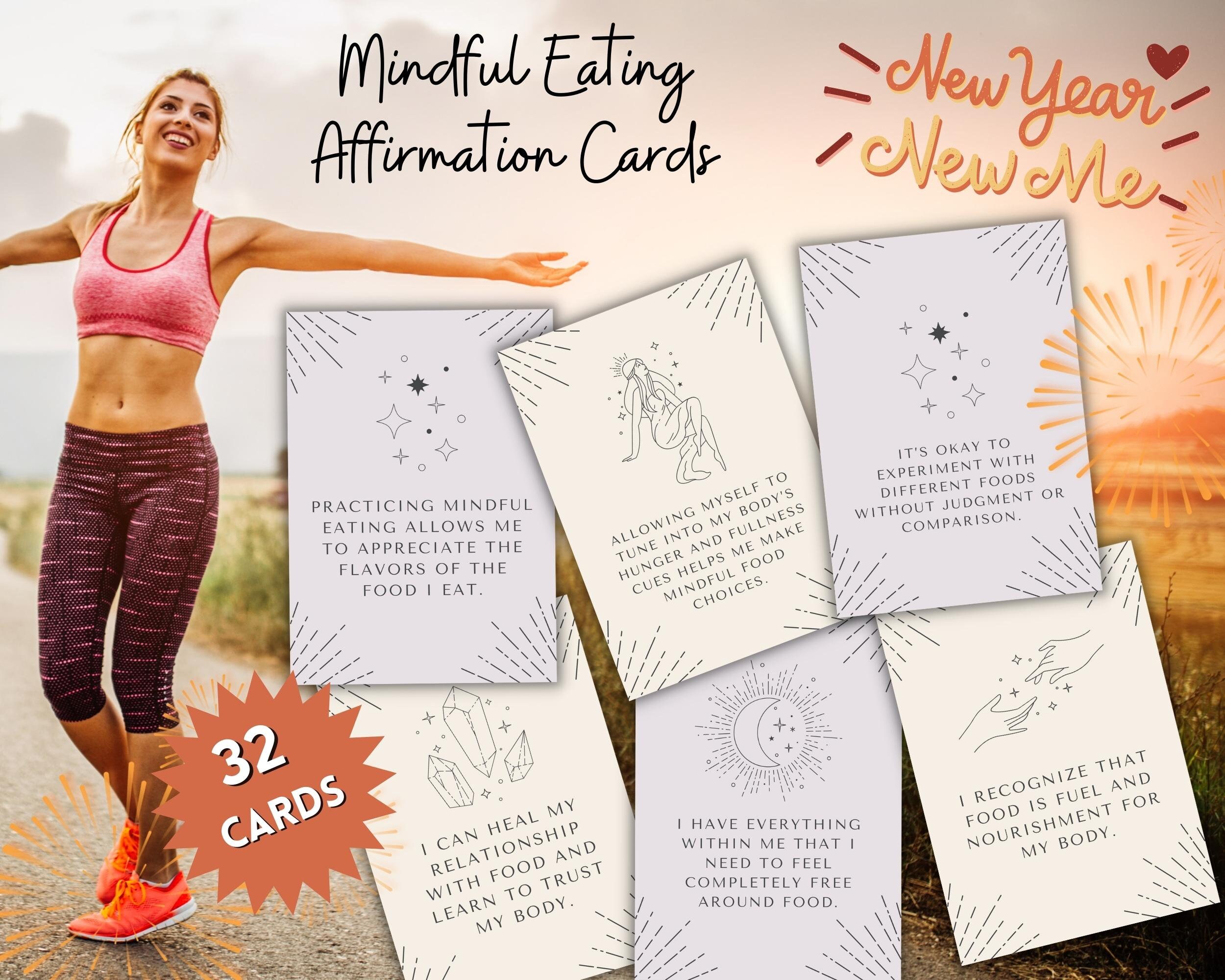 Mindful Eating Affirmation Cards. Restore Your Relationship With Food ...