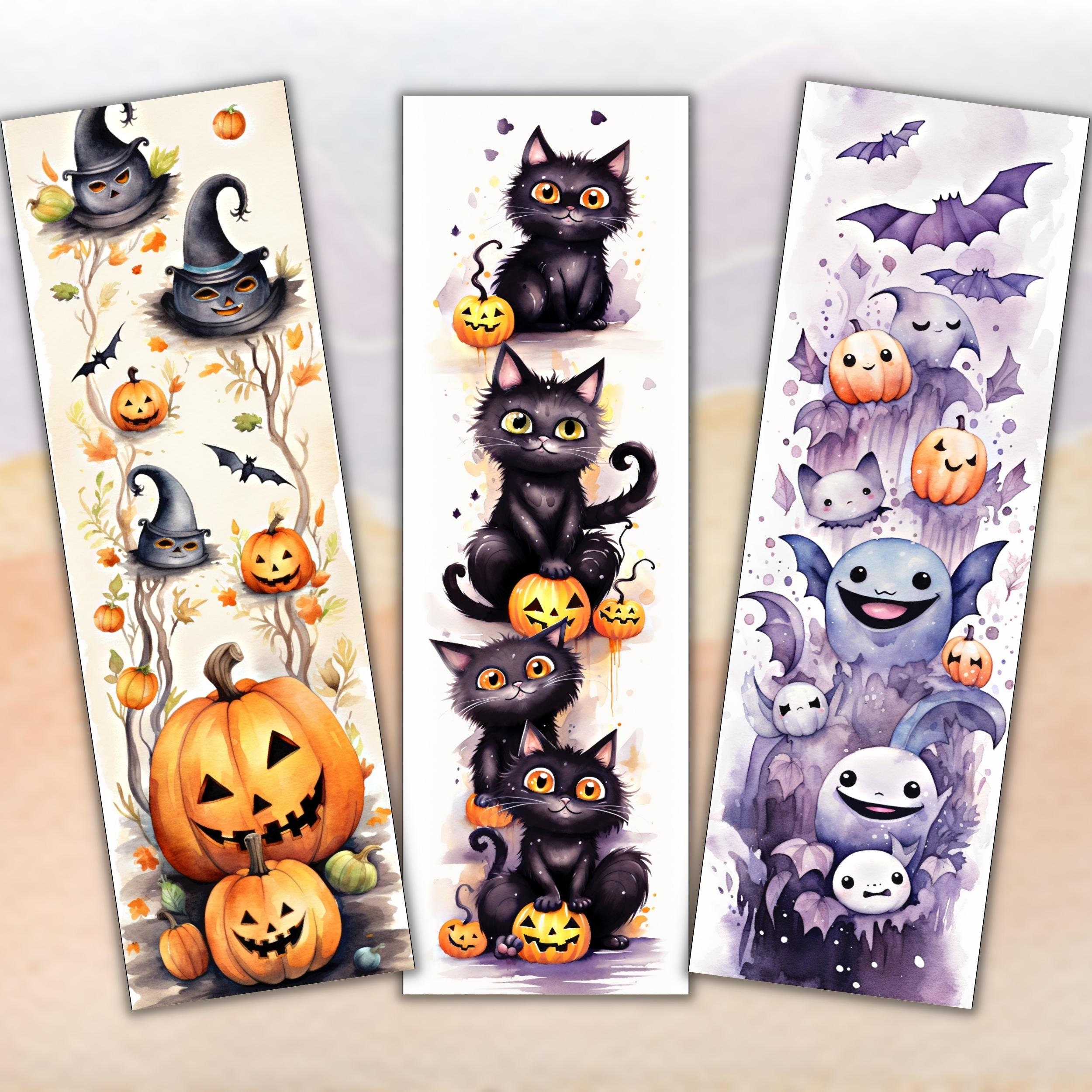 Printable Cute Halloween Bookmarks. Perfect as a Spooky and Creepy ...