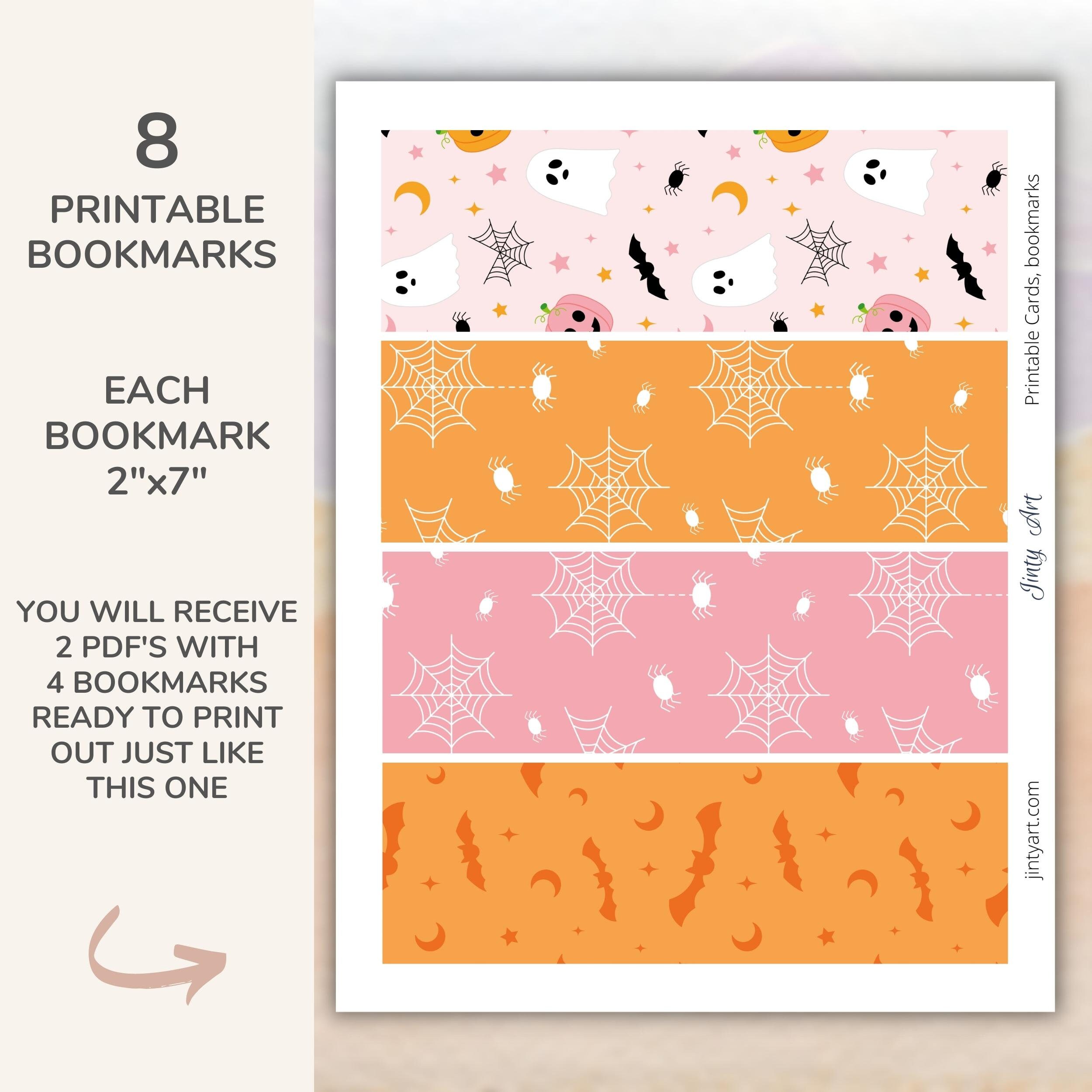 Printable Cute Halloween Bookmarks. Perfect for (Instant Download) - Etsy