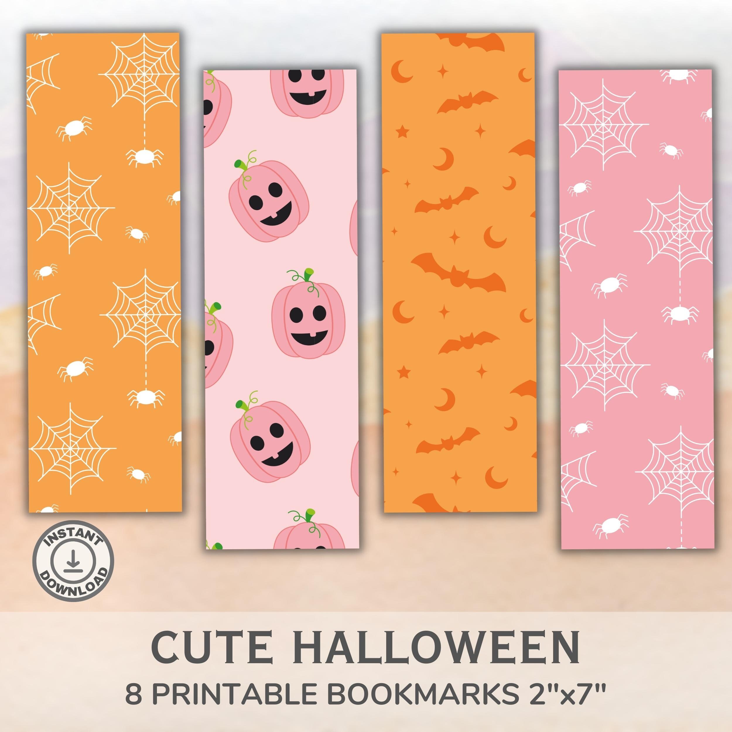 Printable Cute Halloween Bookmarks. Perfect for (Instant Download) - Etsy