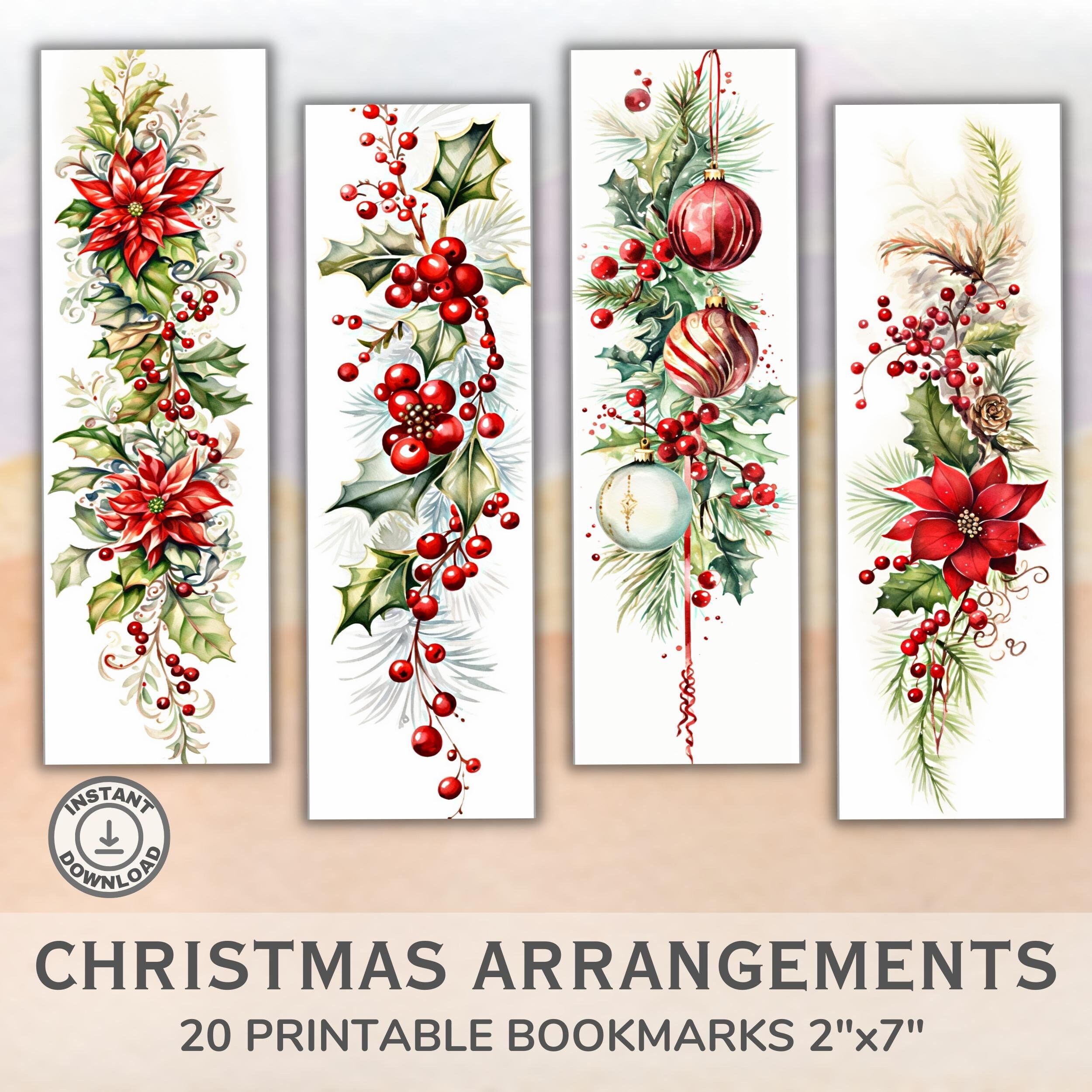 Christmas Printable Bookmarks Set of 20. Printable Christmas - Etsy