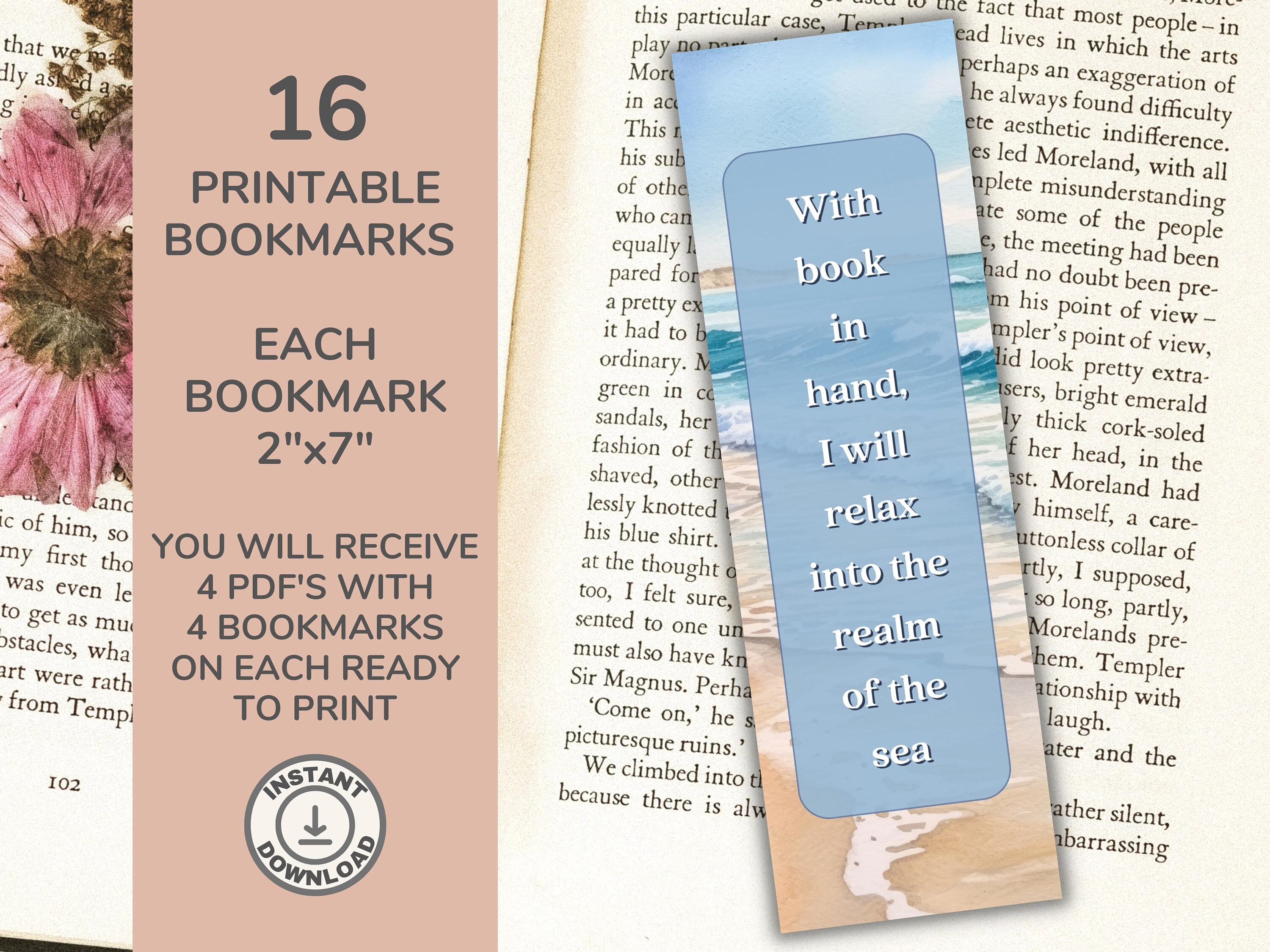 Printable Beach Bookmarks. Watercolor Quotes Sand Sea and - Etsy Australia