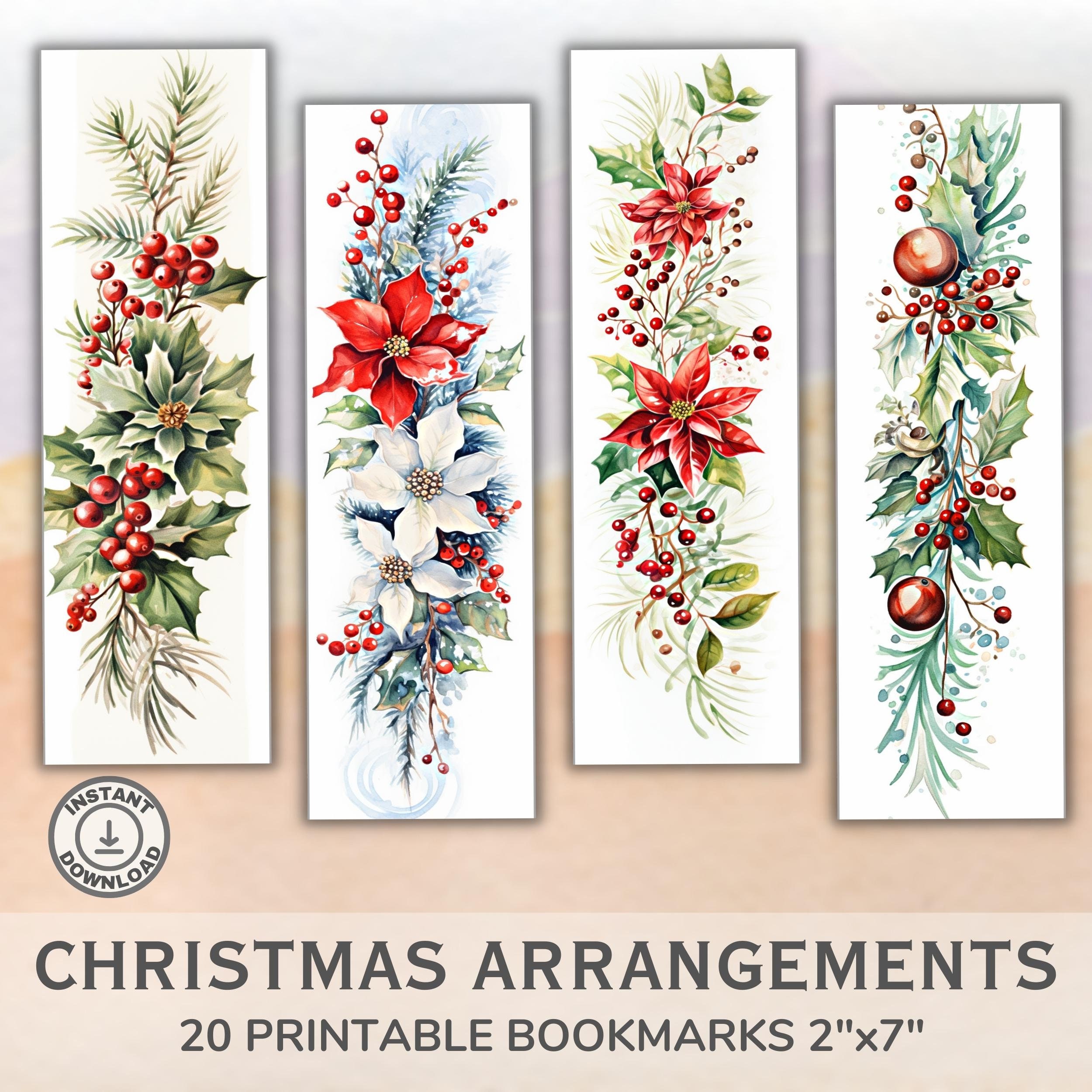 Christmas Printable Bookmarks Set of 20. Printable Christmas - Etsy