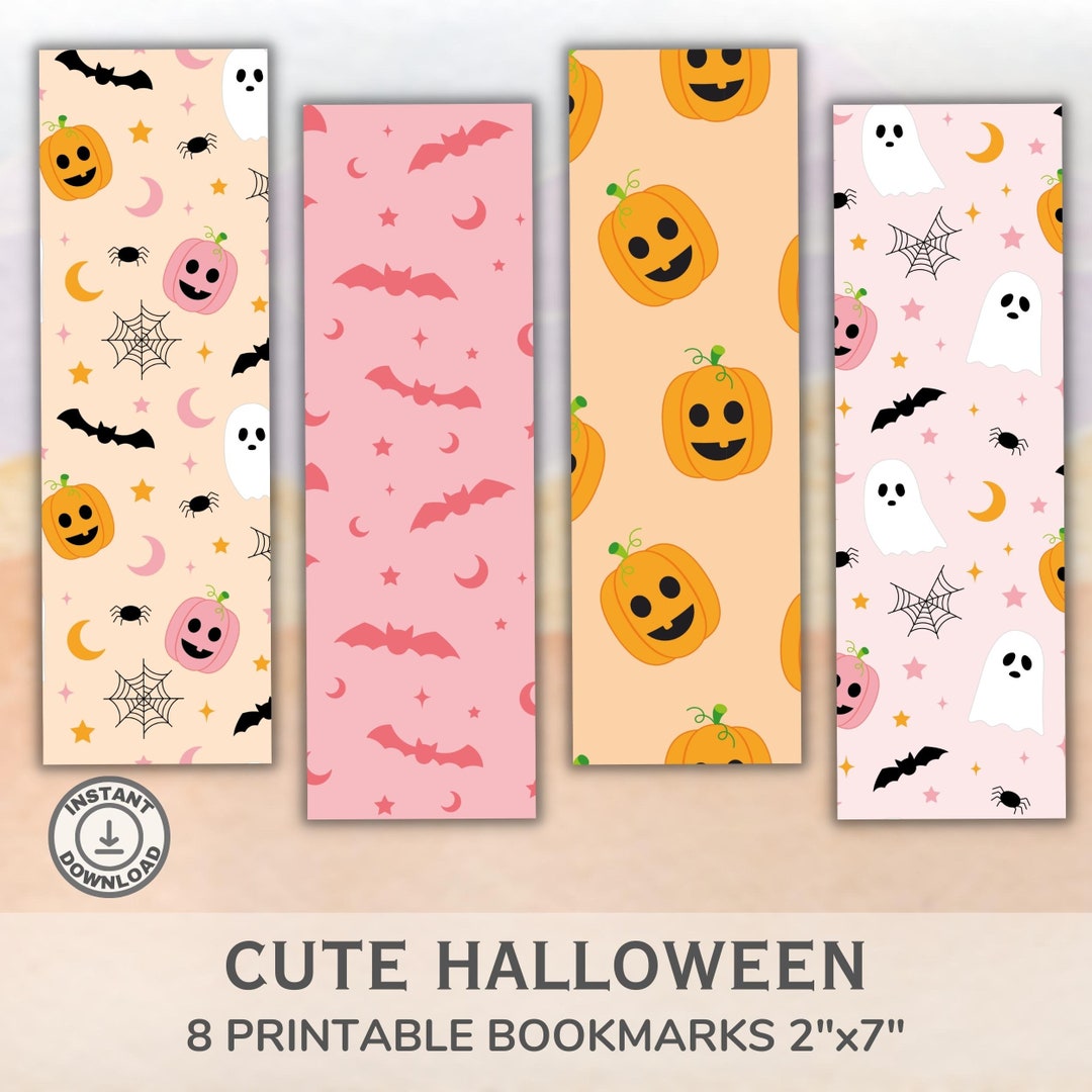 Printable Cute Halloween Bookmarks. Perfect for Spooky and Creepy ...